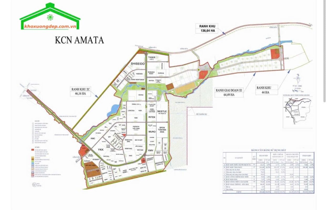 Khu công nghiệp Amata Biên Hoà, Đồng Nai - Thông tin